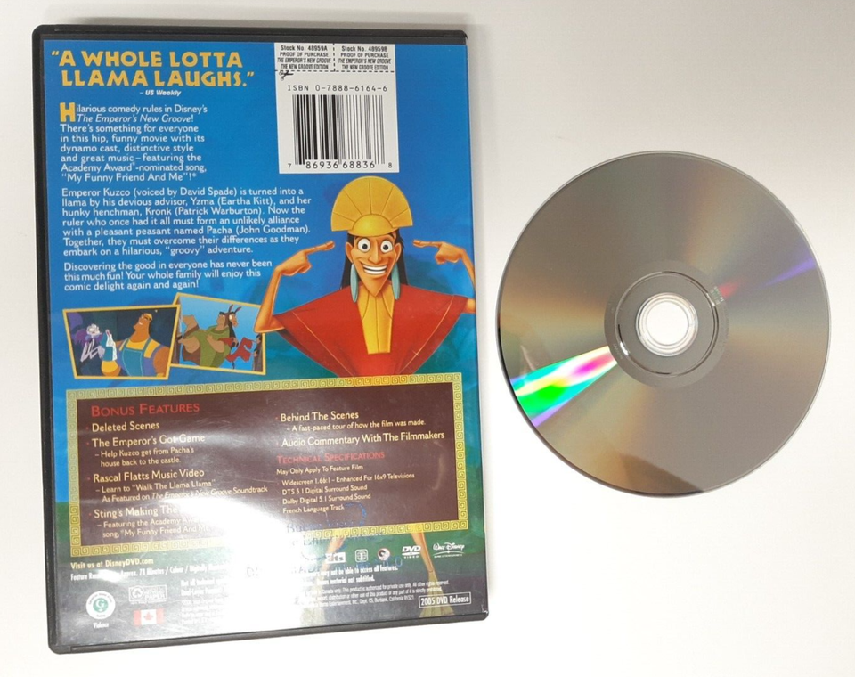 Disney: The Emperor's New Groove DVD 2005 (The New Groove Edition) | eBay