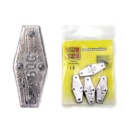 Sechskantblei 10g - 100g | Blei mit Loch Angelblei Angelgewichte Angel ...