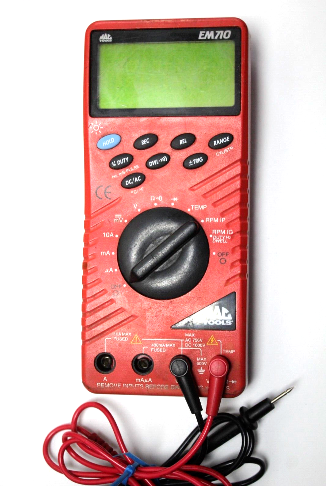 Mac Tools EM710 Digital Automotive Multimeter Backlit Display for sale ...