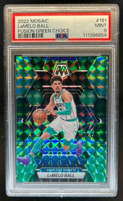 2022-23 Panini Mosaic LaMelo Ball Choice Green Fusion #11/21 Hornets ...