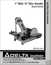 Delta 1" Belt 8" Disc Sander Model # SA180 for sale online | eBay