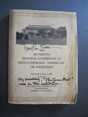 1937 ART EXHIBIT BOOKLET CONCORAN GALLERY OF ART ARTIST DOUGLAS EWEN ...