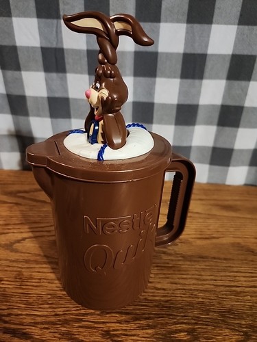Vintage Nestle Quick Nesquik Chocolate Milk Bunny Mixer Plastic Pitcher ...