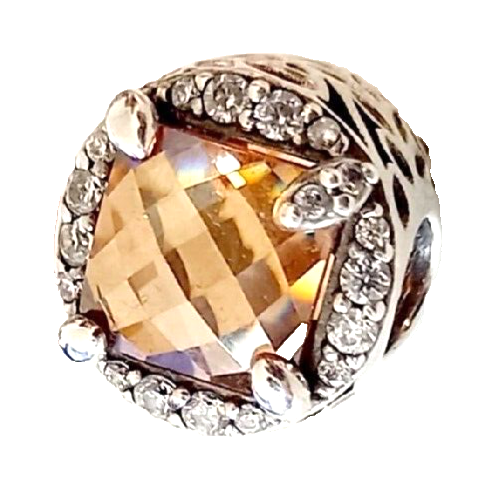 NWT Pandora Silver Radiant Grains of Energy Golden CZ Bead 797650CCZ | eBay