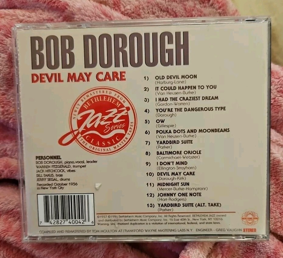 Devil May Care by Bob Dorough (CD, Jun-2000, Bethlehem Archives/Avenue Jazz) 742827400426 | eBay