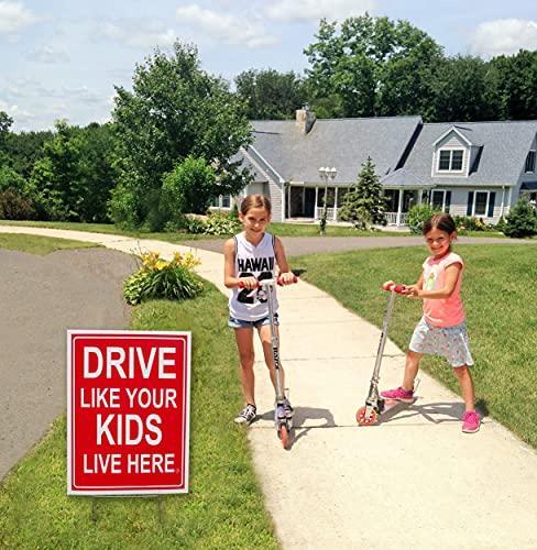 Drive Like Your Kids Live Here Yard Sign/Slow Down Children at Play ...