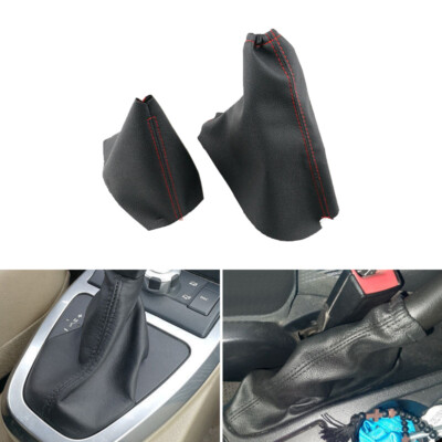 Center Gear Shift Knob Handbrake Boot Leather Cover Fits Land Rover ...