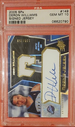 Deron Williams 2005-06 UD Utah Jazz SPx Rookie Patch Auto RPA /750 PSA ...