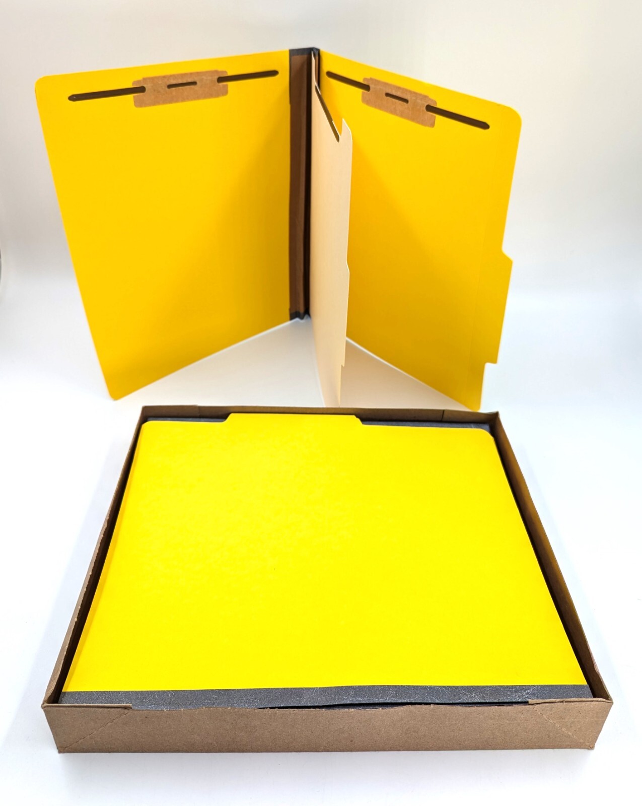 NOS! 10 Smead 13704 Yellow Pressboard Classification File Folders, 1 ...