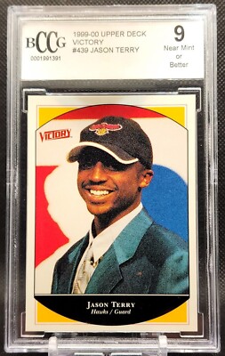 JASON TERRY Rookie 1999-00 Upper Deck Victory #439 Atlanta Hawks BCCG 9 ...