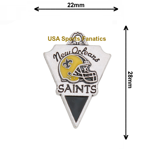 New Orleans Saints Team Logo Necklace On 925 Sterling Silver Snake ...