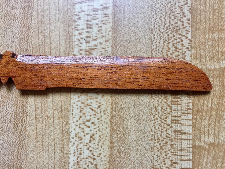 Vintage Carved Wooden Letter Opener Intricate Cut-Out Leaf Nature ...