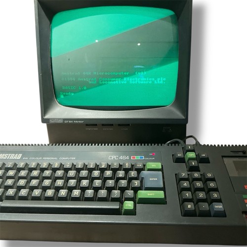 Amstrad CPC 464 Computer with Green Monitor Untested Vintage Cassette ...
