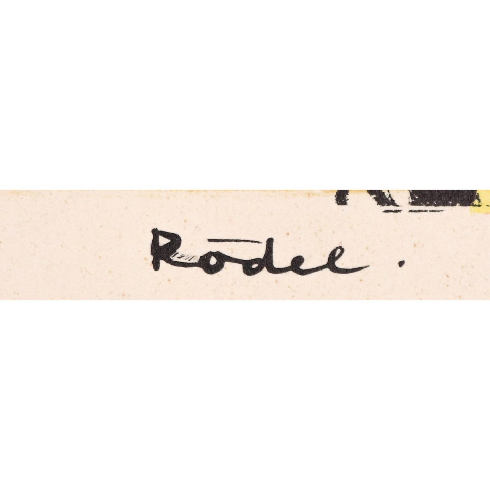 KARL RÖDEL ORIGINAL LITHOGRAFIE FRAU KOPF LÄCHELN FARBFELDER MANNHEIM ...