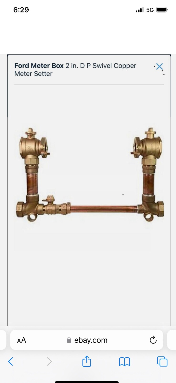 ford 2" water meter setter VB7-12B-11-77-NL | eBay