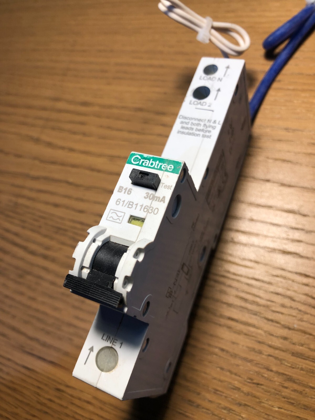 CRABTREE 61/B11630 RCBO CRABTREE 16 AMP RCBO | Grelly UK