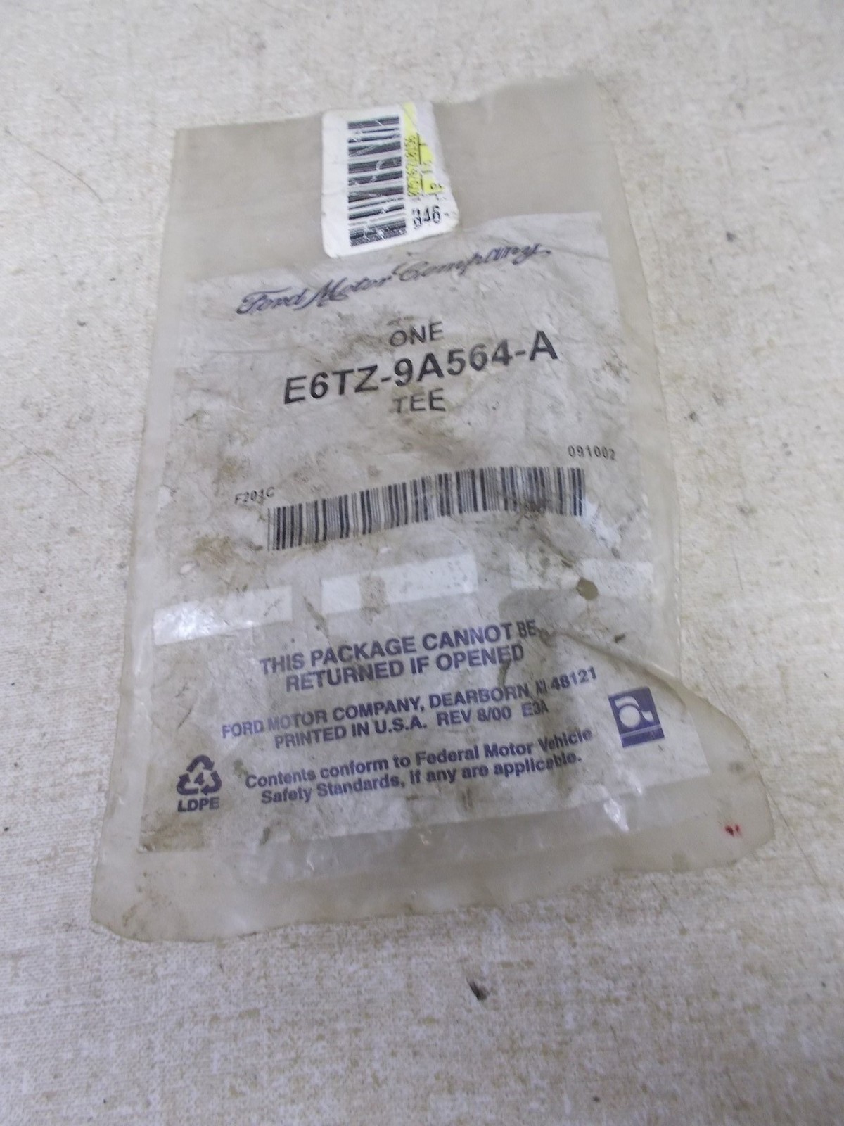 NEW Ford E6TZ-9A564-A Fuel Return Tube TEE *FREE SHIPPING* | eBay