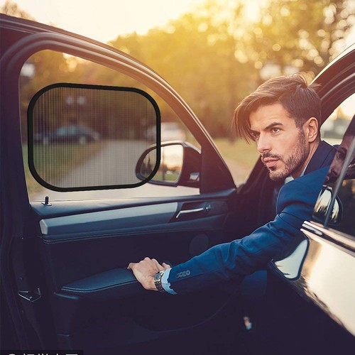 2x Car Rear Side Window Breathable Mesh Sun Visor Shade Cover Shield ...