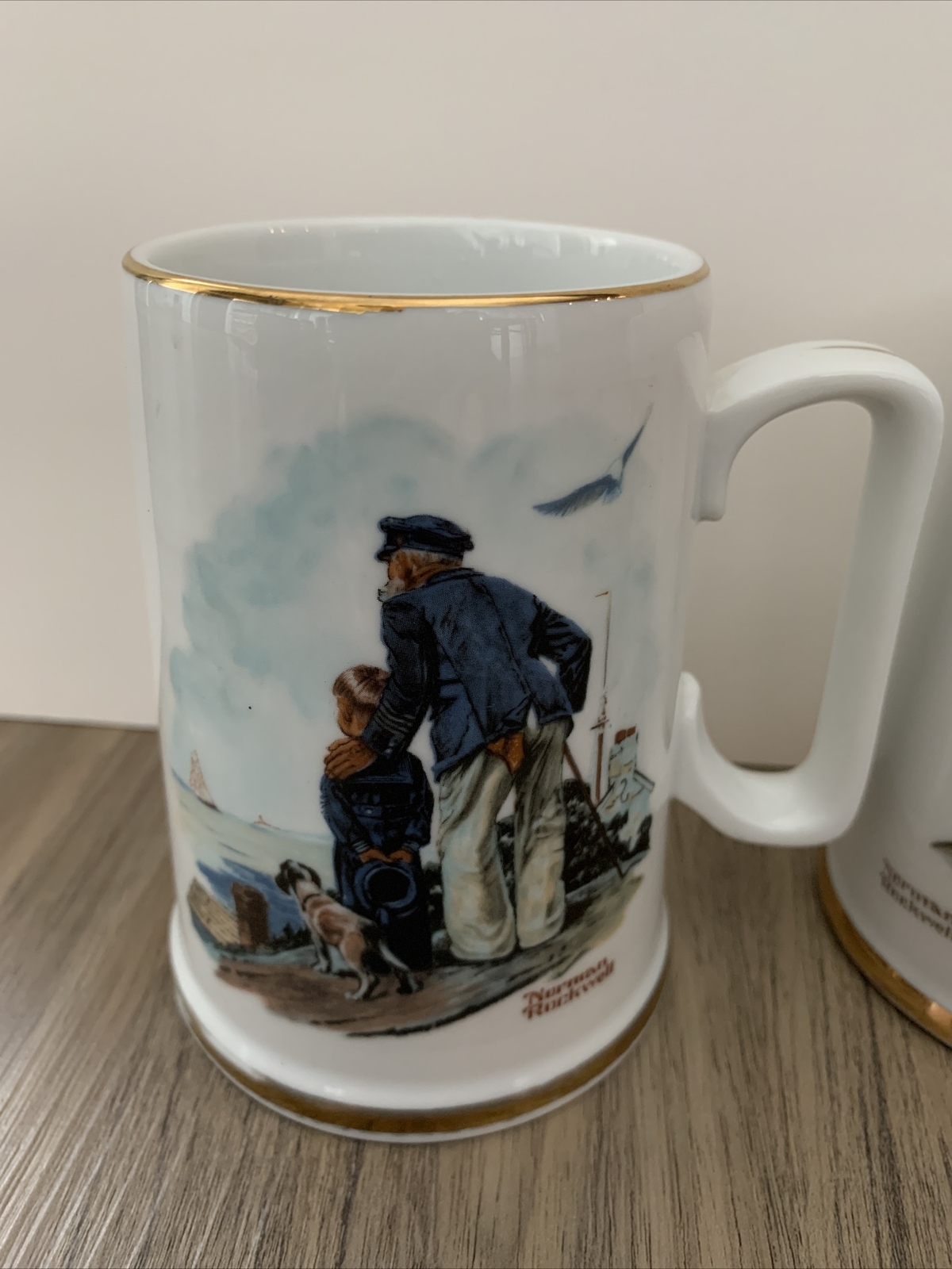 Vintage 1985 Norman Rockwell Museum Mugs Long John Silvers Set of 4 ...