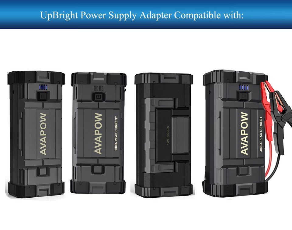 AC Adapter For AVAPOW 1500A 2000A 3000A 6000A A28 A68 Car Battery Jump ...