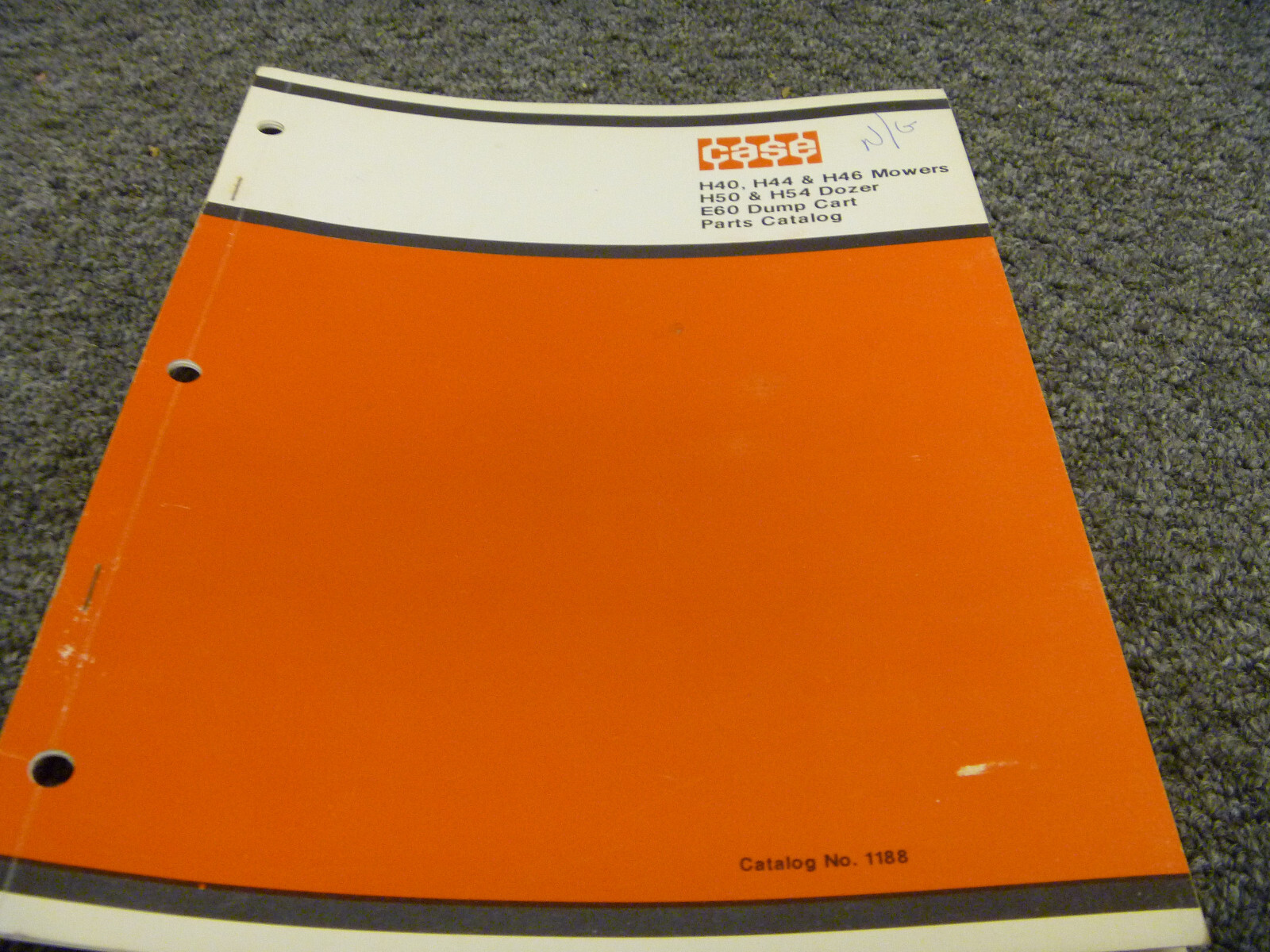 Case H40 H44 H46 Mowers H50 H54 Dozer E60 Dump Cart Parts Catalog ...