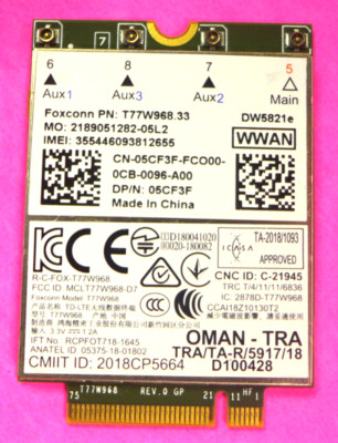 Dell Latitude 5420 5424 7424 Snapdragon X20 4G LTE Wireless Card ...