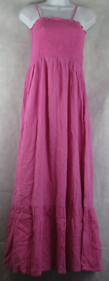Raviya Women's 100% Cotton Maxi Dress Swim Cover-Up, Pink, Small | eBay