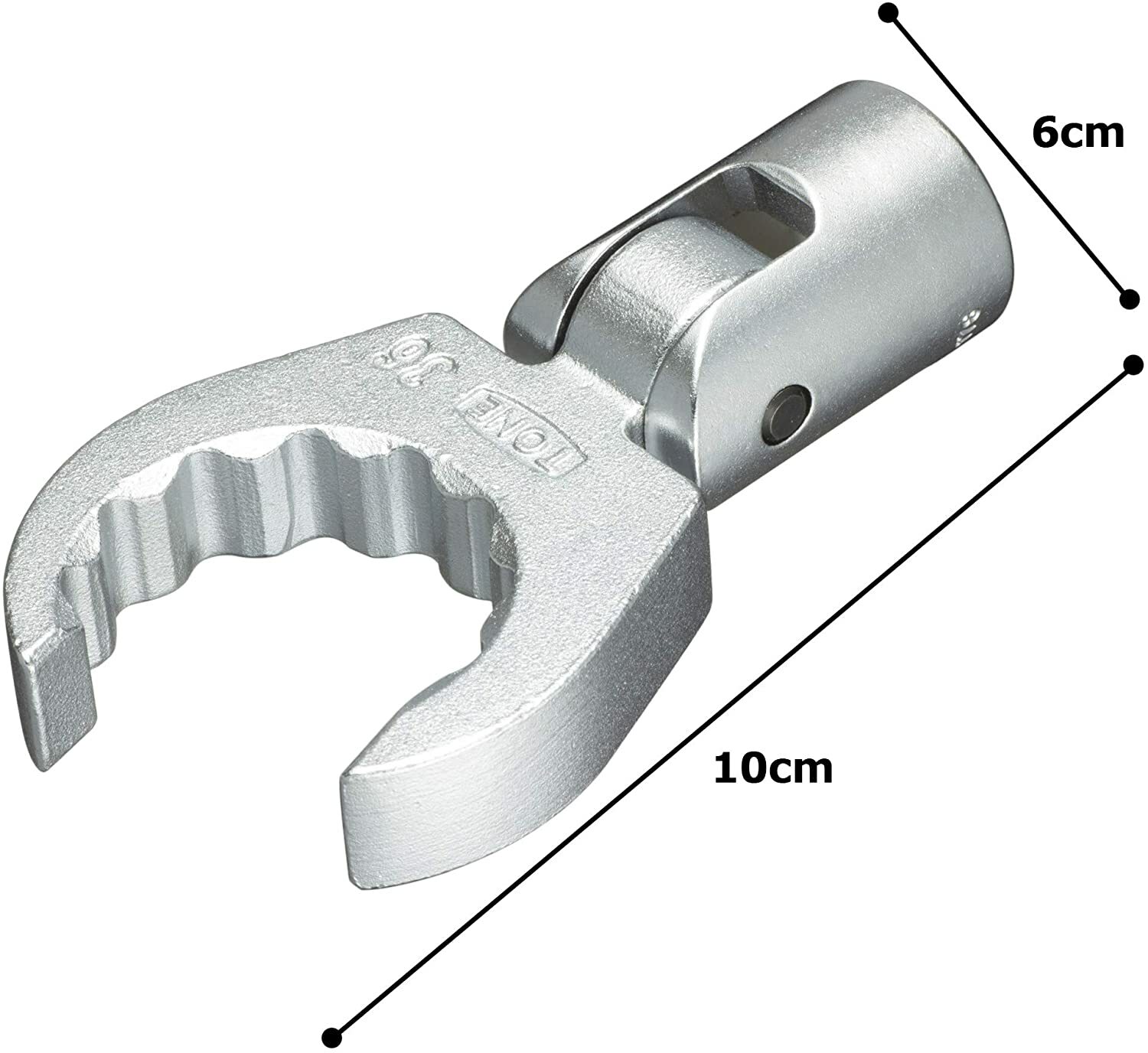 TONE 1/2" FLEXIBLE CROW FOOT WRENCH 36mm 4DCF-36F Silver from Japan New ...