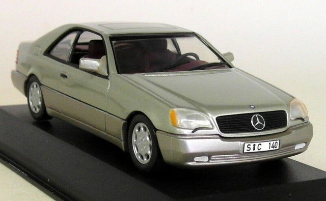 MINICHAMPS 1991 Mercedes-benz W140 600 SEC Smoke Silver Metallic 1/43 ...