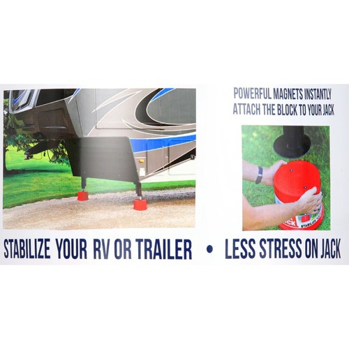 Andersen Hitches Trailer Jack Block (3608) with Magnets, Red, 1 per ...