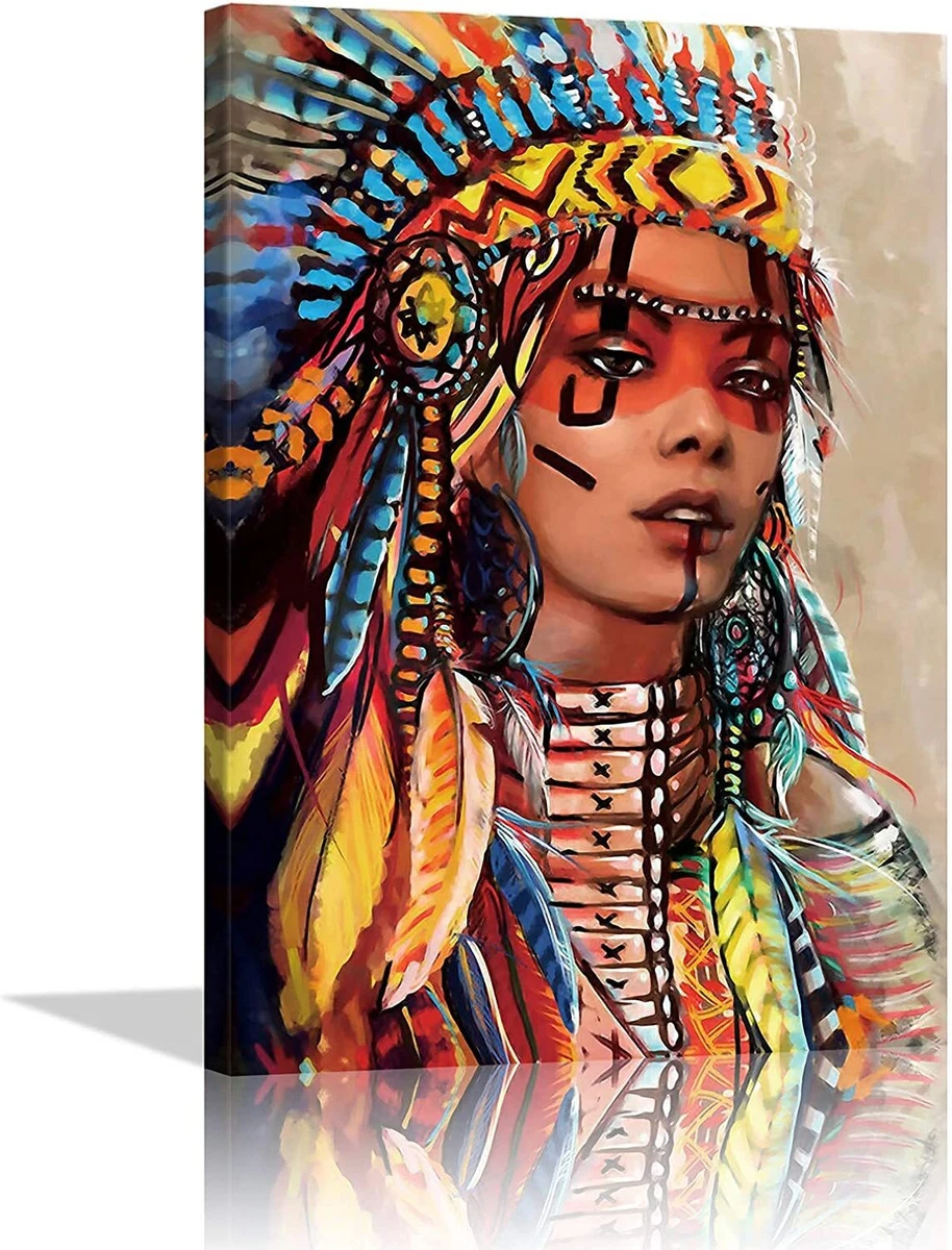 Native American Girl Painting