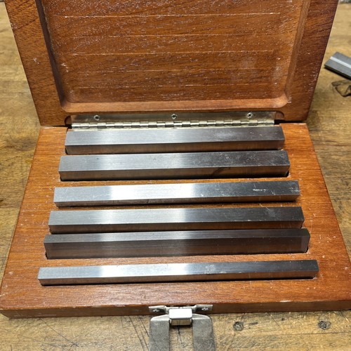 Vintage Brown & Sharpe Parallel Set w/Wood Case Machinist Tools USA 1/4 ...