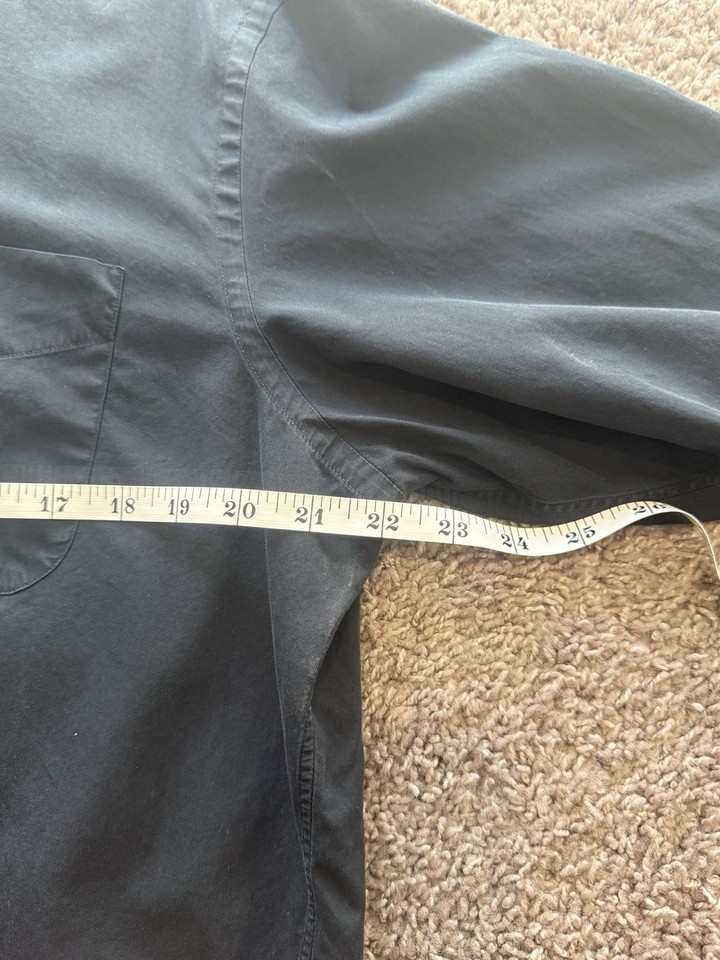 RALPH LAUREN ITALY PURPLE LABEL 100% Cotton Black Long Sleeve Sport ...