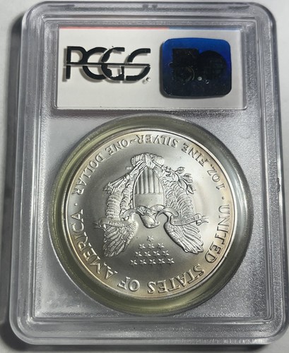 2003 AMERICAN SILVER EAGLE PCGS GRADED MS68 SAMPLE SLAB COLLECTORS CLUB ...