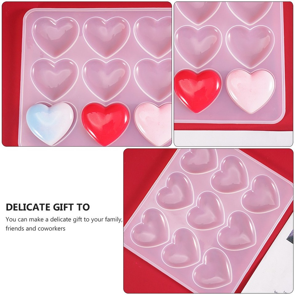 Heart Shape Mold DIY Silicone Mold Adornment Craft Making Ornament Mold ...