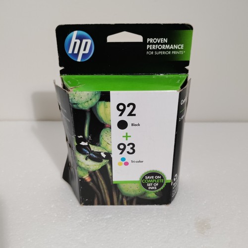 Genuine HP 92 Black + 93 tri-color OEM Ink Cartridges New & Sealed | eBay