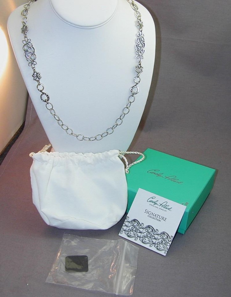 Carolyn Pollack Sterling Signature Collection Rope Twist Flower Link ...