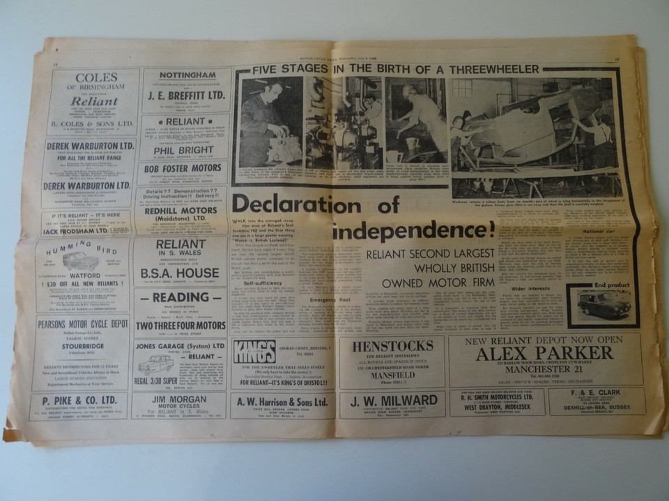 Motor Cycle News July 9 1969 (No.711) Agostini Worlds Fast Lap Speed ...