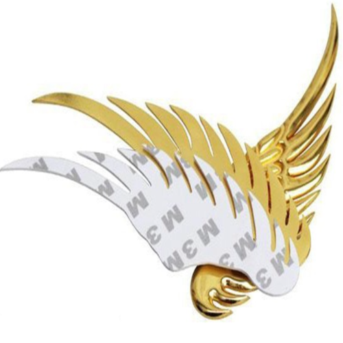 3D Golden Metal Angels Wing Car Auto Decoration Emblem Badge Decal Logo ...