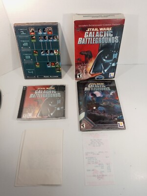 Star Wars Galactic Battlegrounds PC Disc Box Manual Poster Codes ...