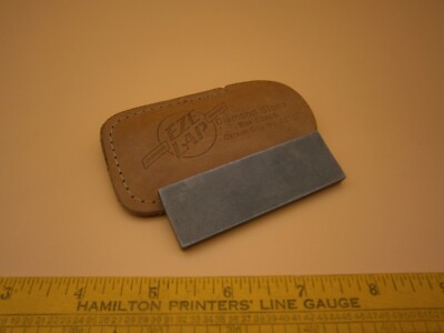 EZE LAP Diamond Stone Pocket Knife Sharpening Stone w/Leather Sheath | eBay