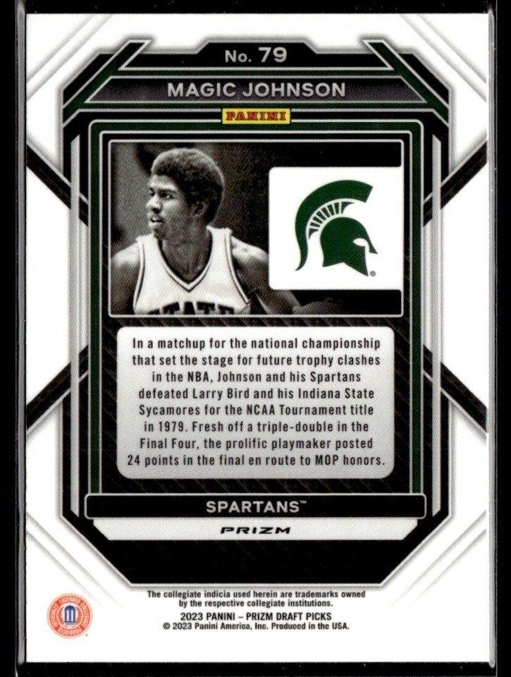 MAGIC JOHNSON 2023-24 PRIZM DRAFT PICKS RED ICE #79 PARALLEL | eBay