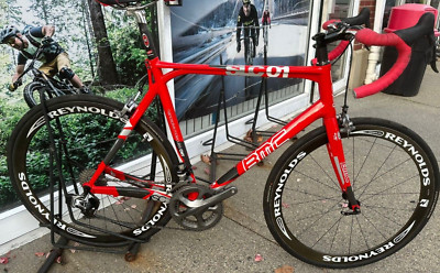 BMC SLC01 PRO MACHINE CARBON RED Etap w/Reynolds Assault 57cm Road Bike ...