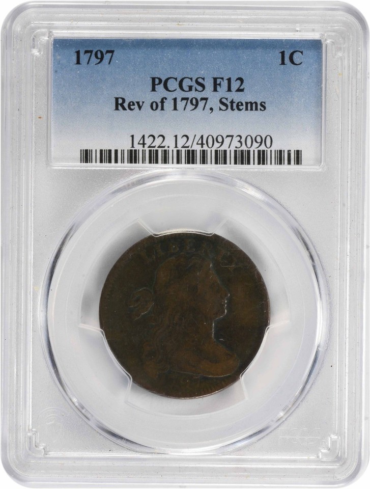1797 Large Cent Reverse of 1797 Stems F12 PCGS | eBay