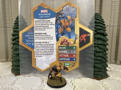Heroscape Custom Wolverine Brown Dbl Sided Card & Figure w/ Sleeve ...