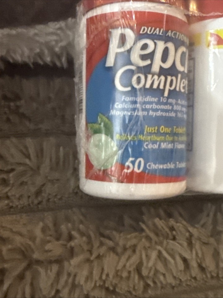 Lot Of (3) Dual Action pepcid complete 50 chewable tablets,mint flavor ...
