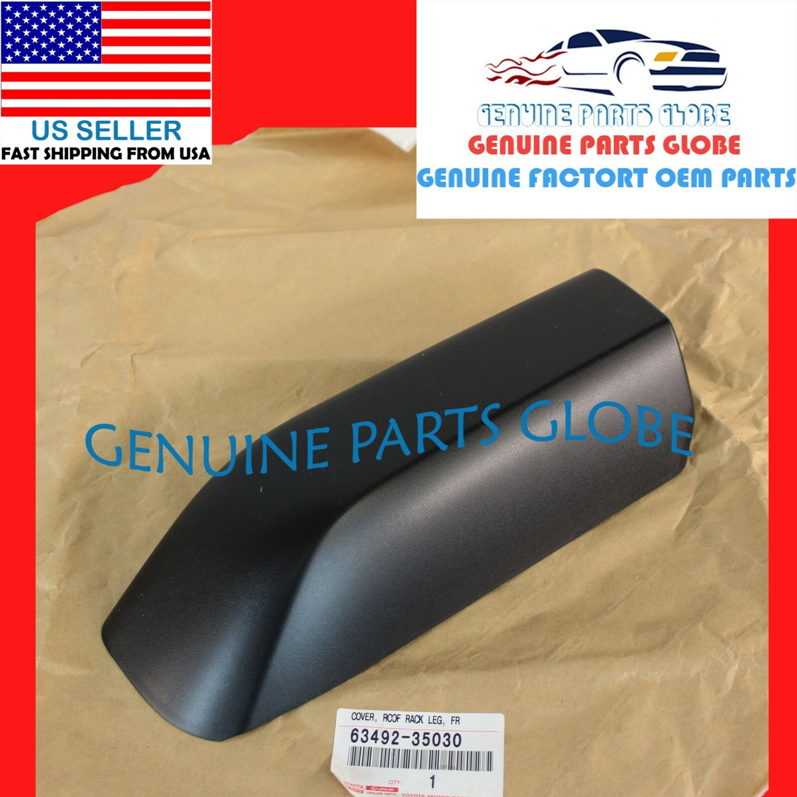 Toyota OEM 4runner Roof Rack Rail Cover Cap Driver Front Black 63492 ...