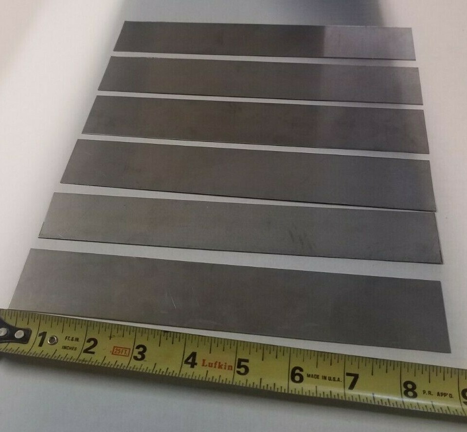 Stainless Steel Sheet Metal (6 pieces) 24ga. 1-1/4" x 9" Type 316 S S ...