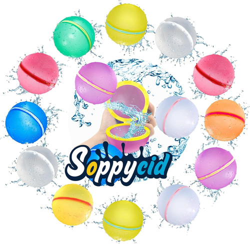 SOPPYCID Water Balloons Reusable, Latex-Free Silicone Water Splash ...