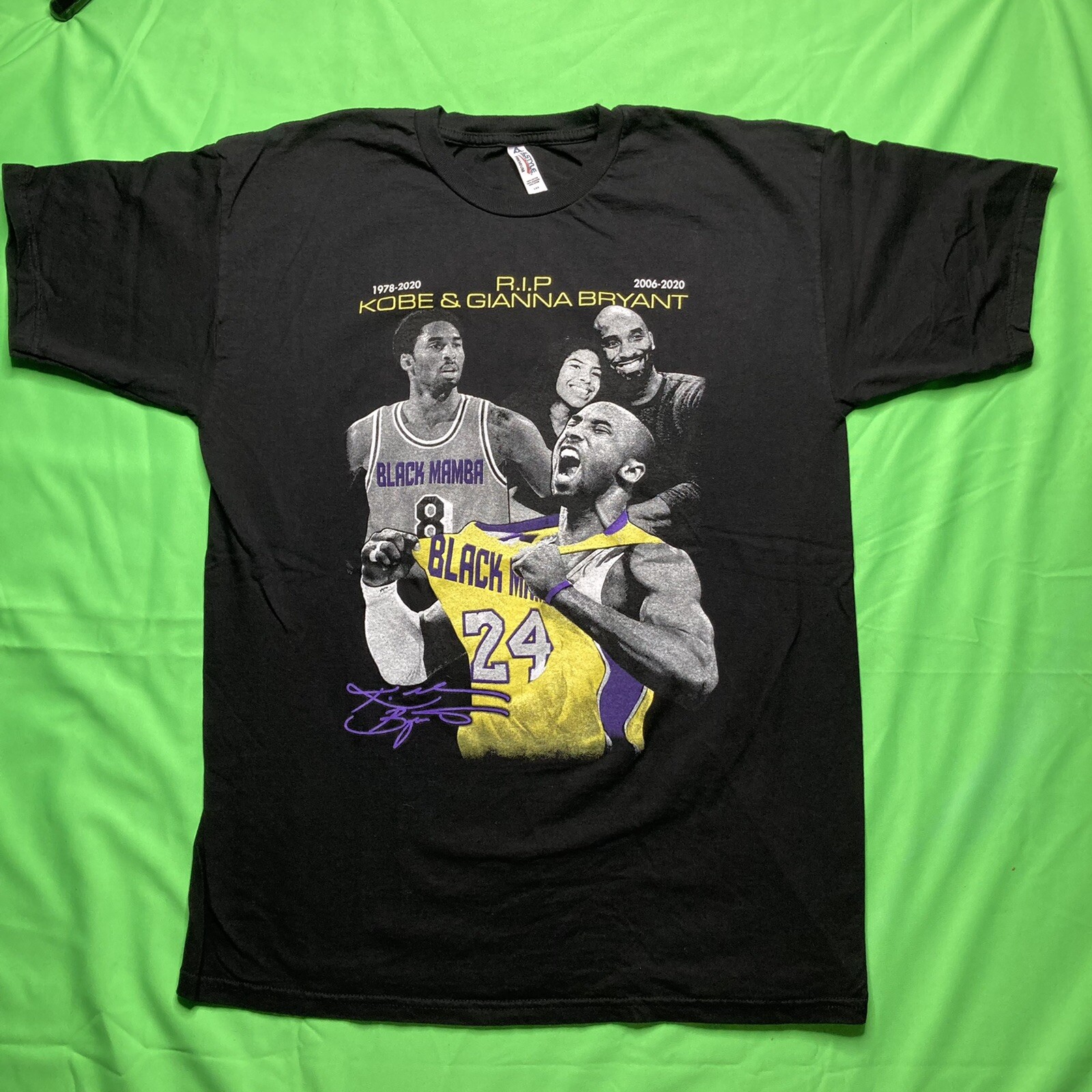 RARE! Kobe Bryant LA Lakers Basketball Tribute Black … - Gem